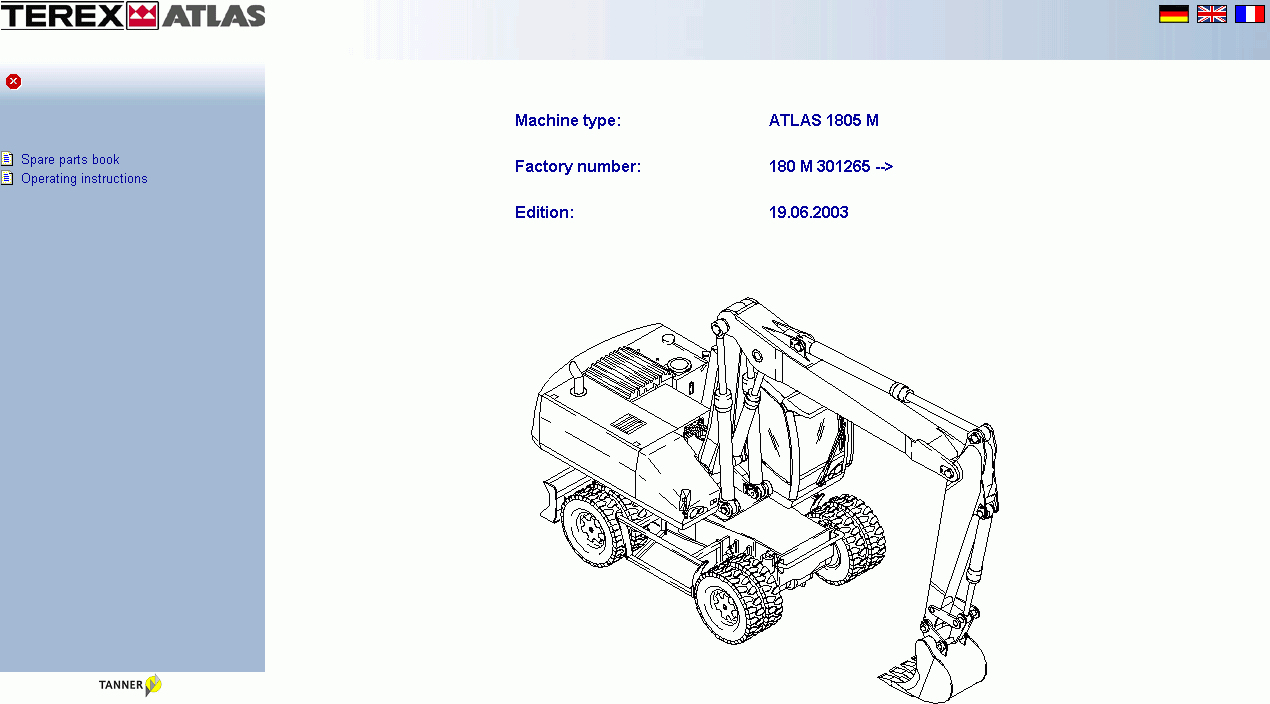 Terex Atlas, spare parts catalogs and operating instructions for Terex ...