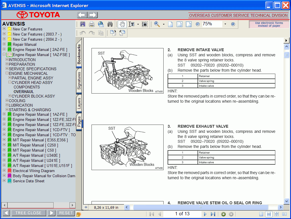 Toyota Avensis, 1.2003-10.2008, full service and repair information ...