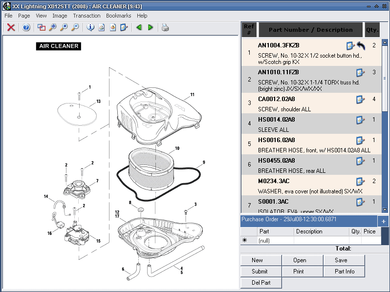 Buell Motorcycles, PartSmart, spare parts catalog for Buell Motorcycles ...