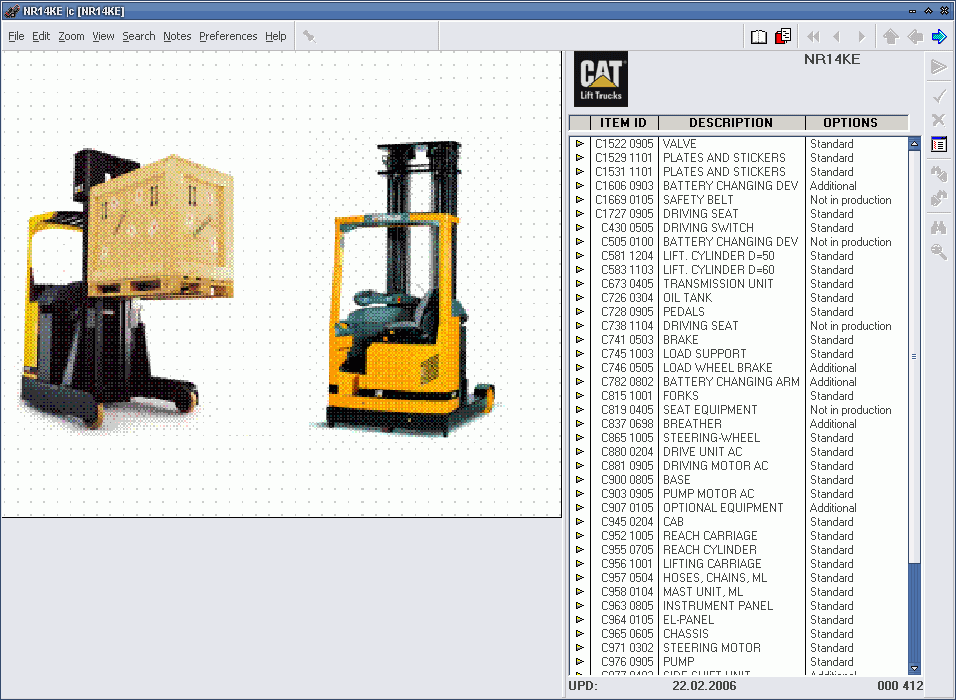 Caterpillar Forklift, spare parts catalog for Caterpillar ForkLifts ...