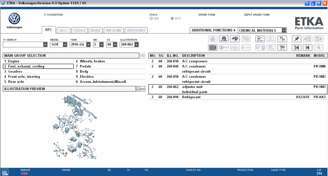 Audi, VW, Seat, Skoda (ETKA 8.2), electronic spare parts catalog for ...