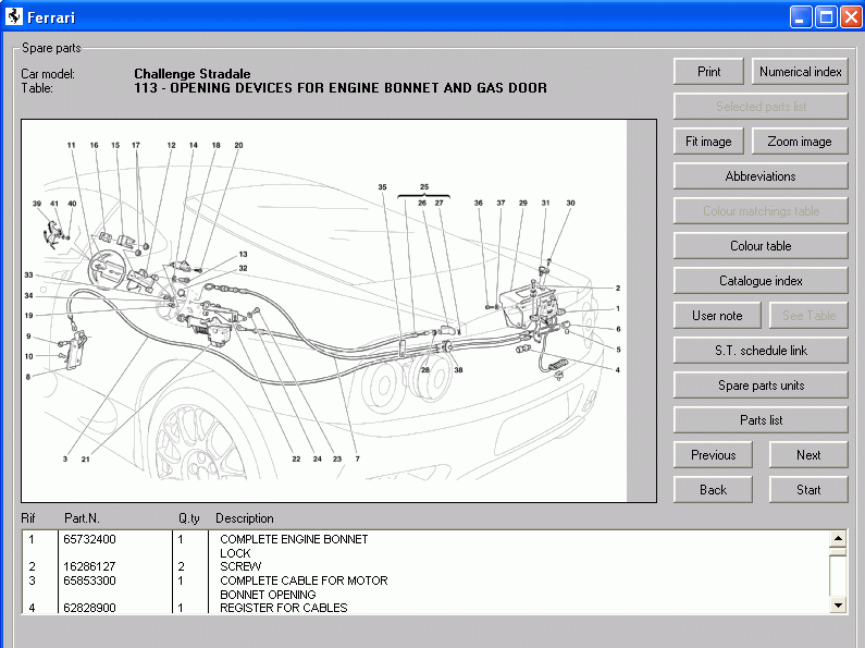 Ferrari Spare Part, spare parts catalogue. Spare Parts Catalogs - EPC ...