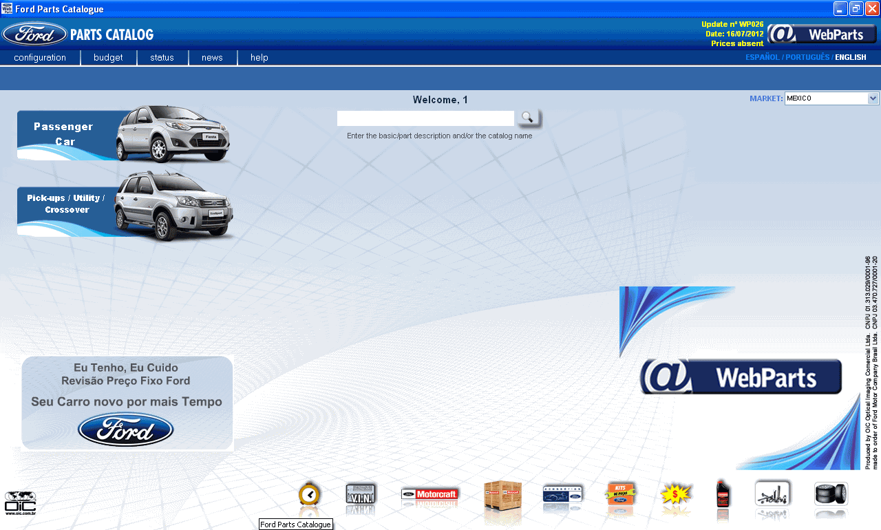 Ford Parts Catalog Brasilien OiC, passenger cars, light commercial ...