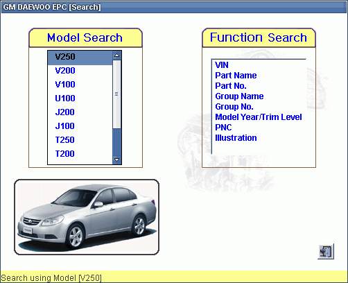 Daewoo General, GMDAT EPC 1.1, CHEVROLET, GM DAEWOO, PONTIAC - V250 ...