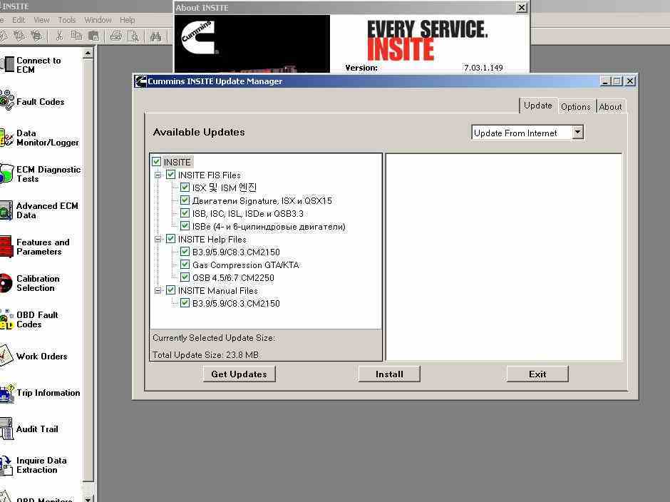 Cummins INSITE v7.6.2, diagnosis program for Cummins Engines & ECM ...