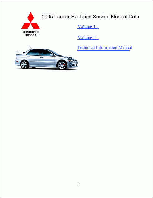 Mitsubishi Lancer Evolution IX, the description of technology of repair ...