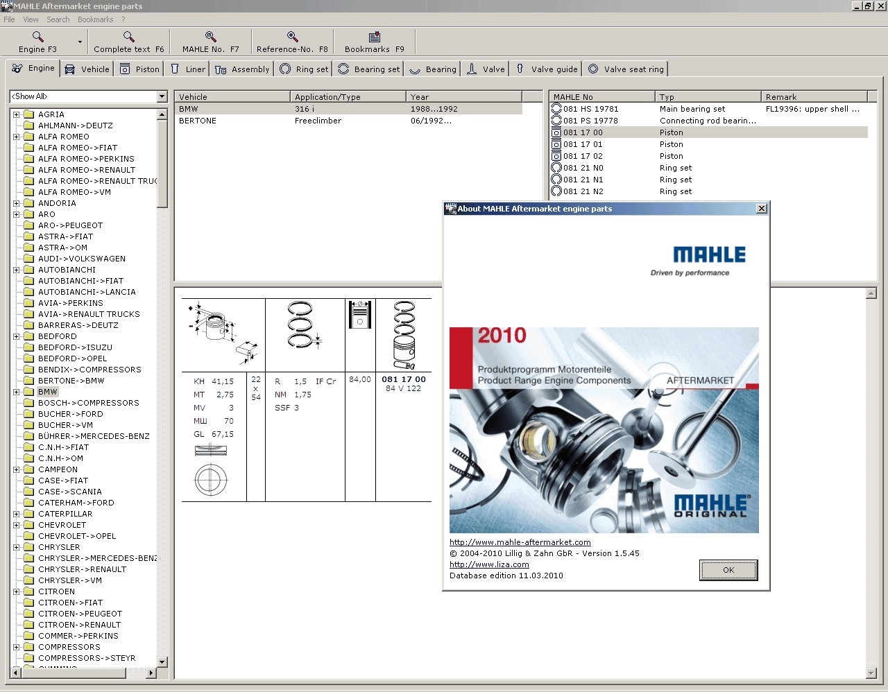 Mahle Motor, spare parts catalog Spare Parts Catalogs, Service Manual ...