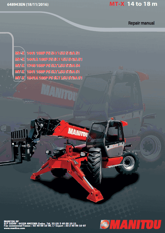 Manitou Workshop Manuals 2024, repair manuals for Manitou, PDF. Write ...