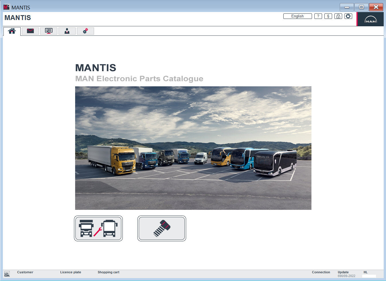 Man Mantis 7.0 - update 799 (Vmware), spare parts for lorries, tractors ...