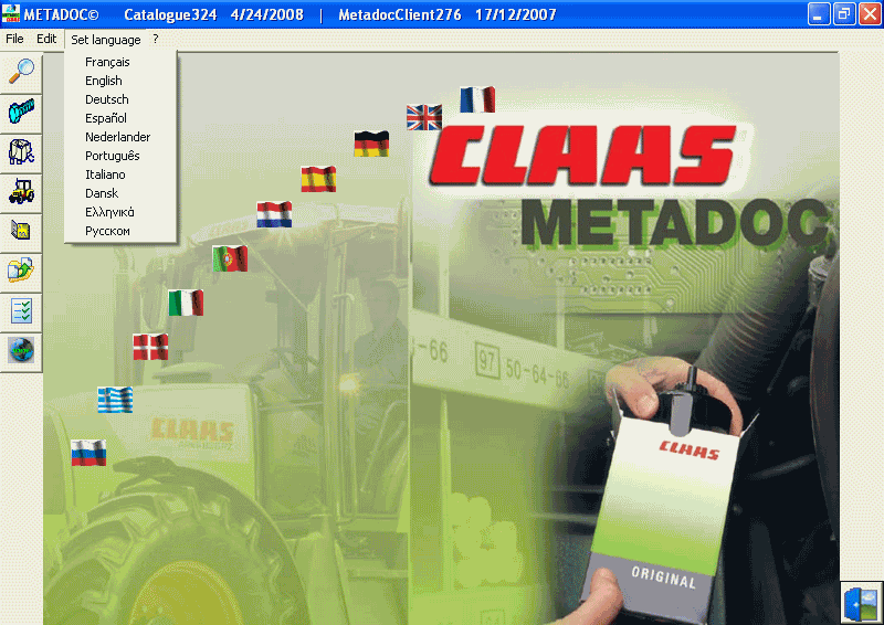 Claas Metadoc v3.24, spare parts catalog for Renault and Claas, CLAAS METADOC Spare Parts ...