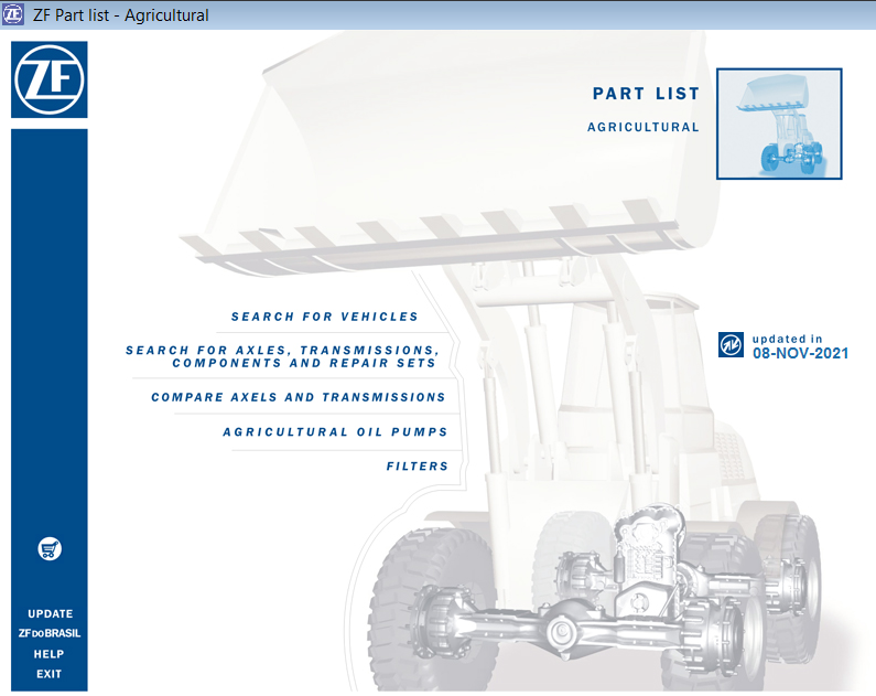 ZF Brazil Agricultural 2023, spare parts catalog identification for ...