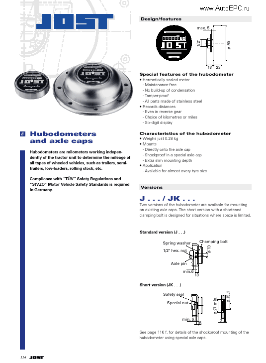 Jost, Coupling devices, saddles, probes, support of the trailer ...